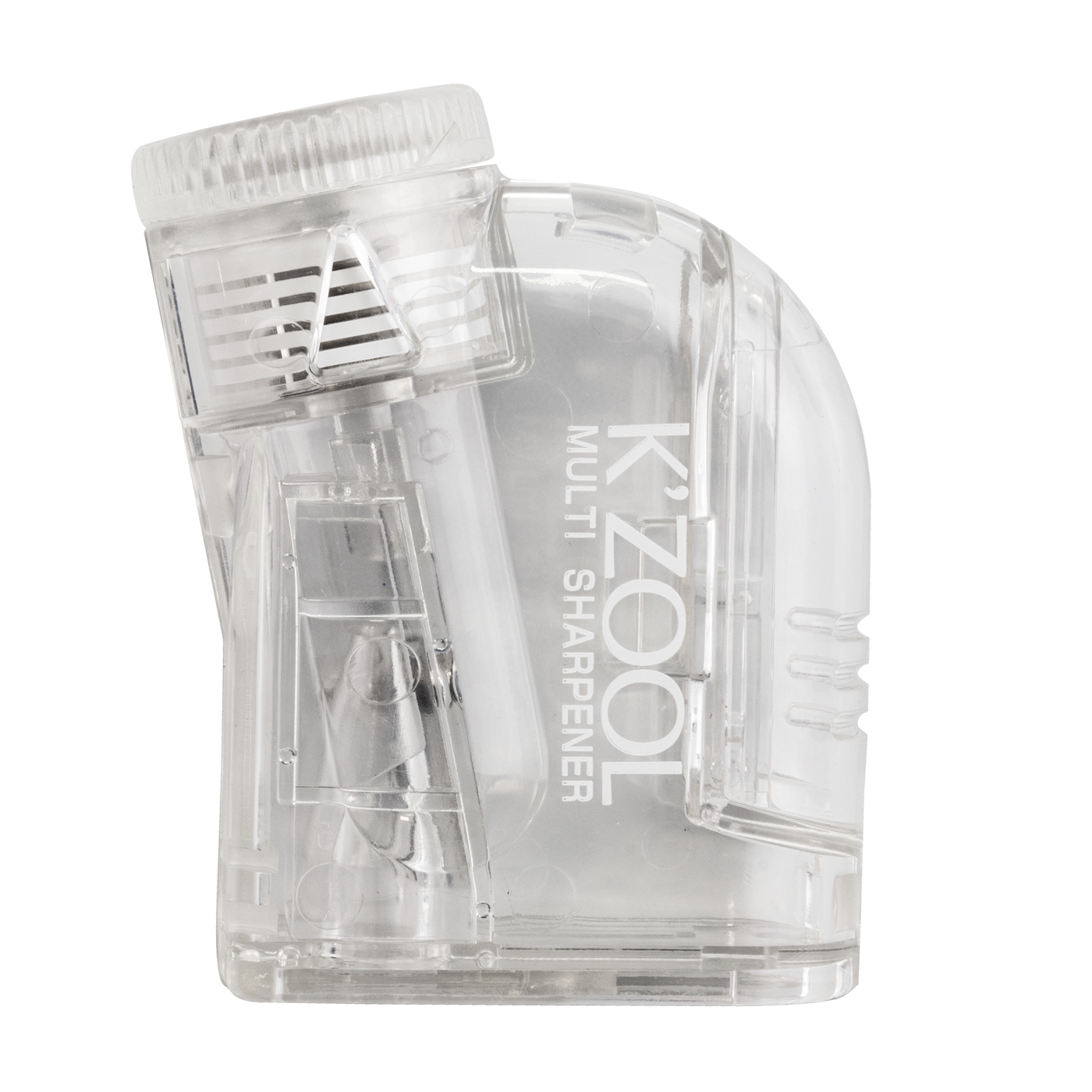 K'zool Sharpener Adjustable Lead Length Pencil Sharpener -Clear