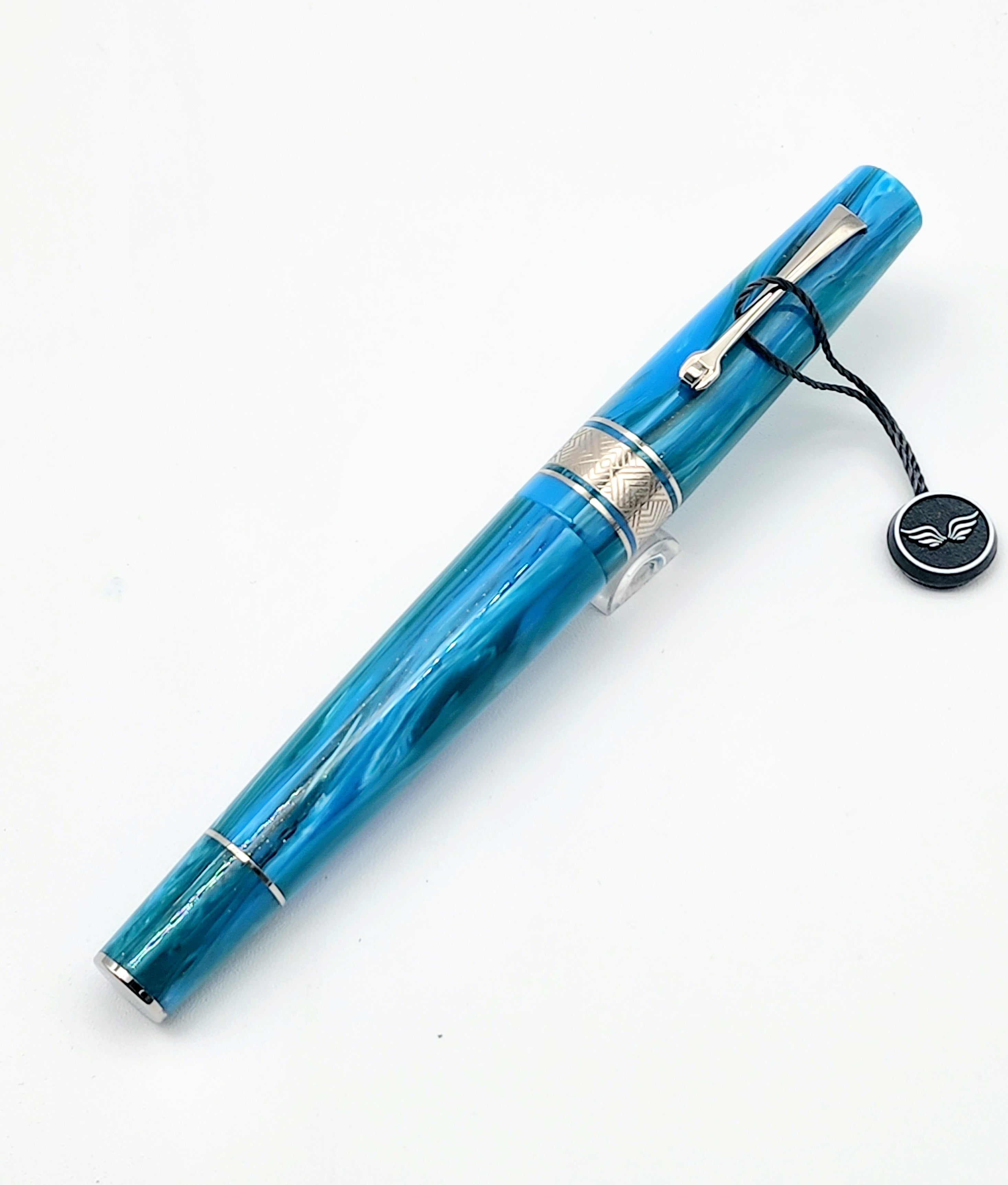 Leonardo Supernova Star Light Blue Ruthenium Trim Fountain Pen