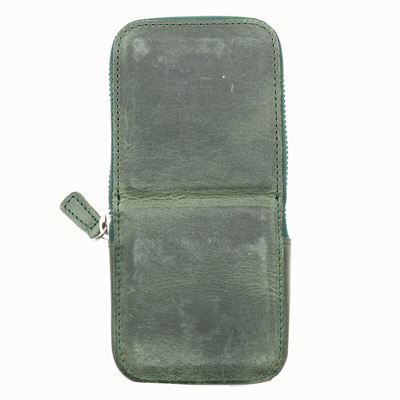 Galen Leather Co. Zipper Magnum Opus 3 Slot Hard Pen Case - Crazy Hors