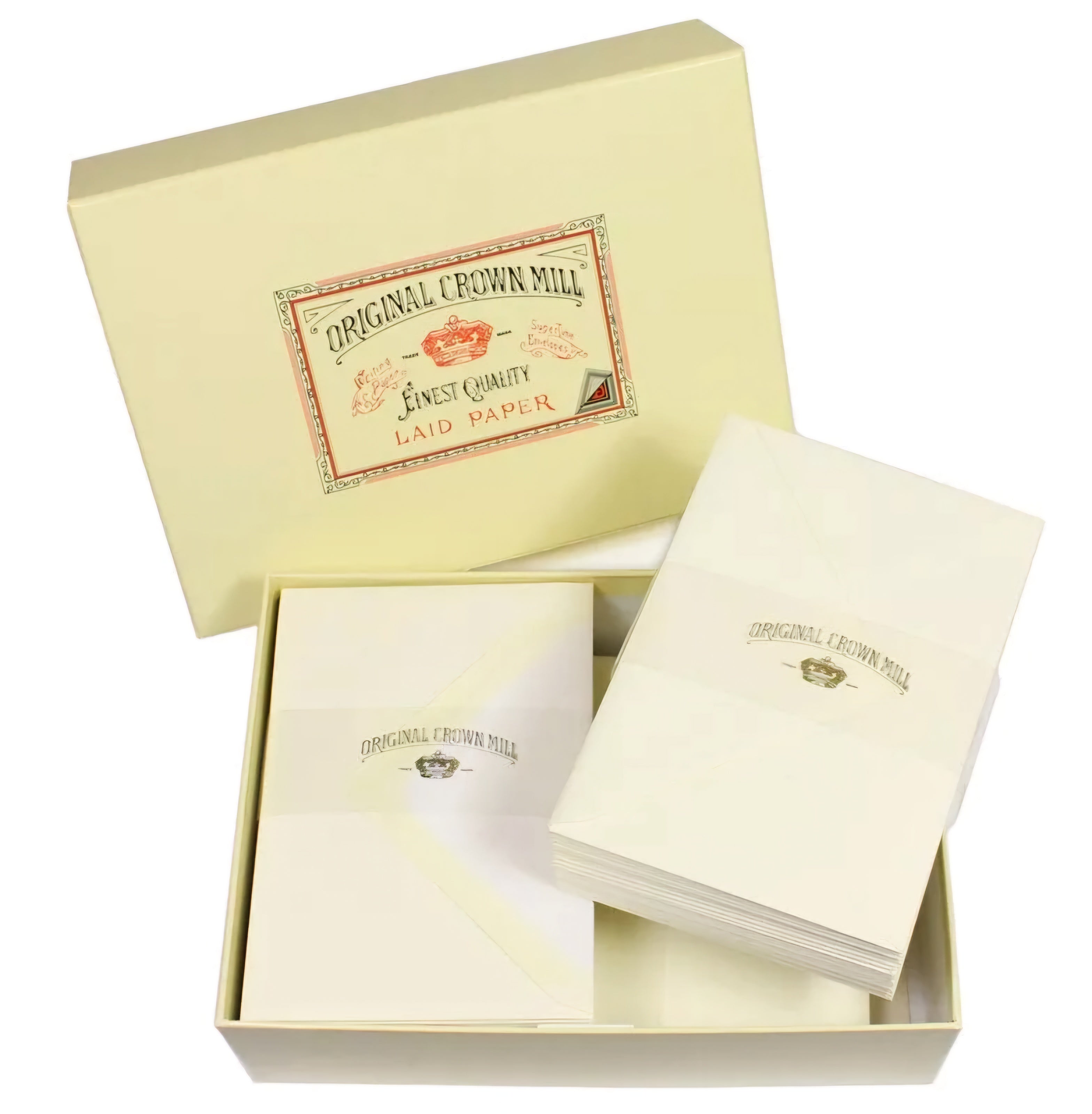 Original Crown Mill Stationery Set - Classic Laid Sheet Presentation B